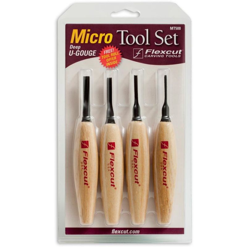 Flexcut Deep U-Gouge Micro Tool Set