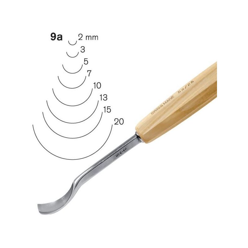 Pfeil Spoon Bent Gouge No 9a